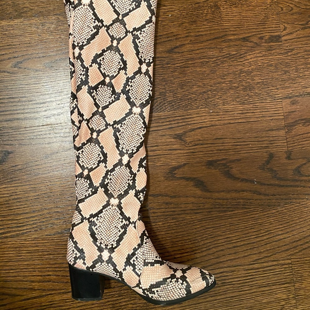 Tall Snake Skin Boots - Gem